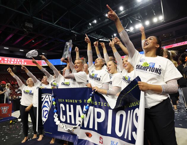 Utah gymnastics: Red Rocks win fourth straight Pac-12 championships ...