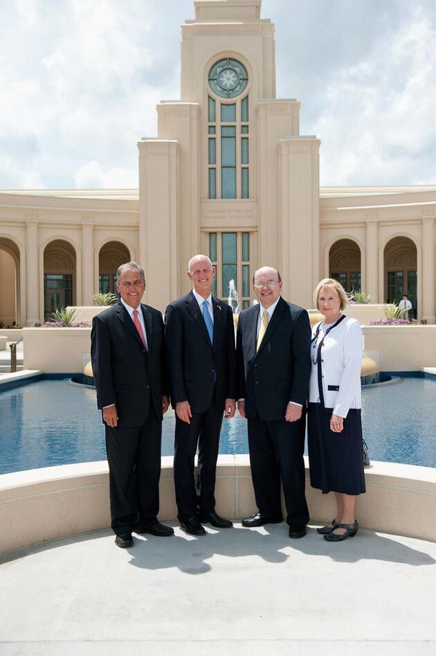 Florida governor visits Mormon Fort Lauderdale Temple – Deseret News